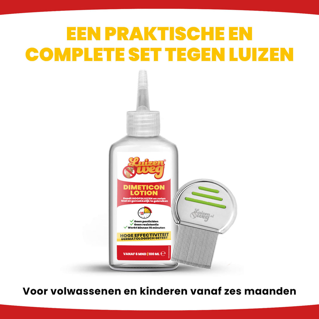 Dimeticon lotion tegen hoofdluis, LuizenWeg.nl